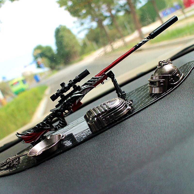 车载摆件AWM狙击枪合金模型军人吃鸡游戏绝地求生车内中控台饰品_虎窝淘