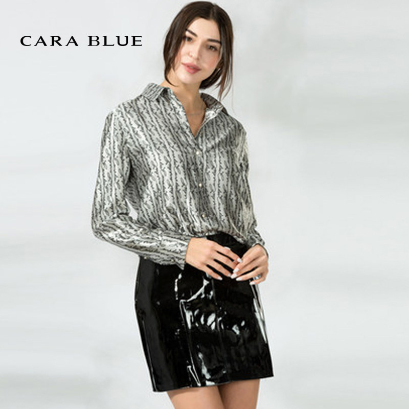 cara blue喀啦外套上衣正品百搭通勤气质修身女上衣KC193MWB0009_虎窝淘
