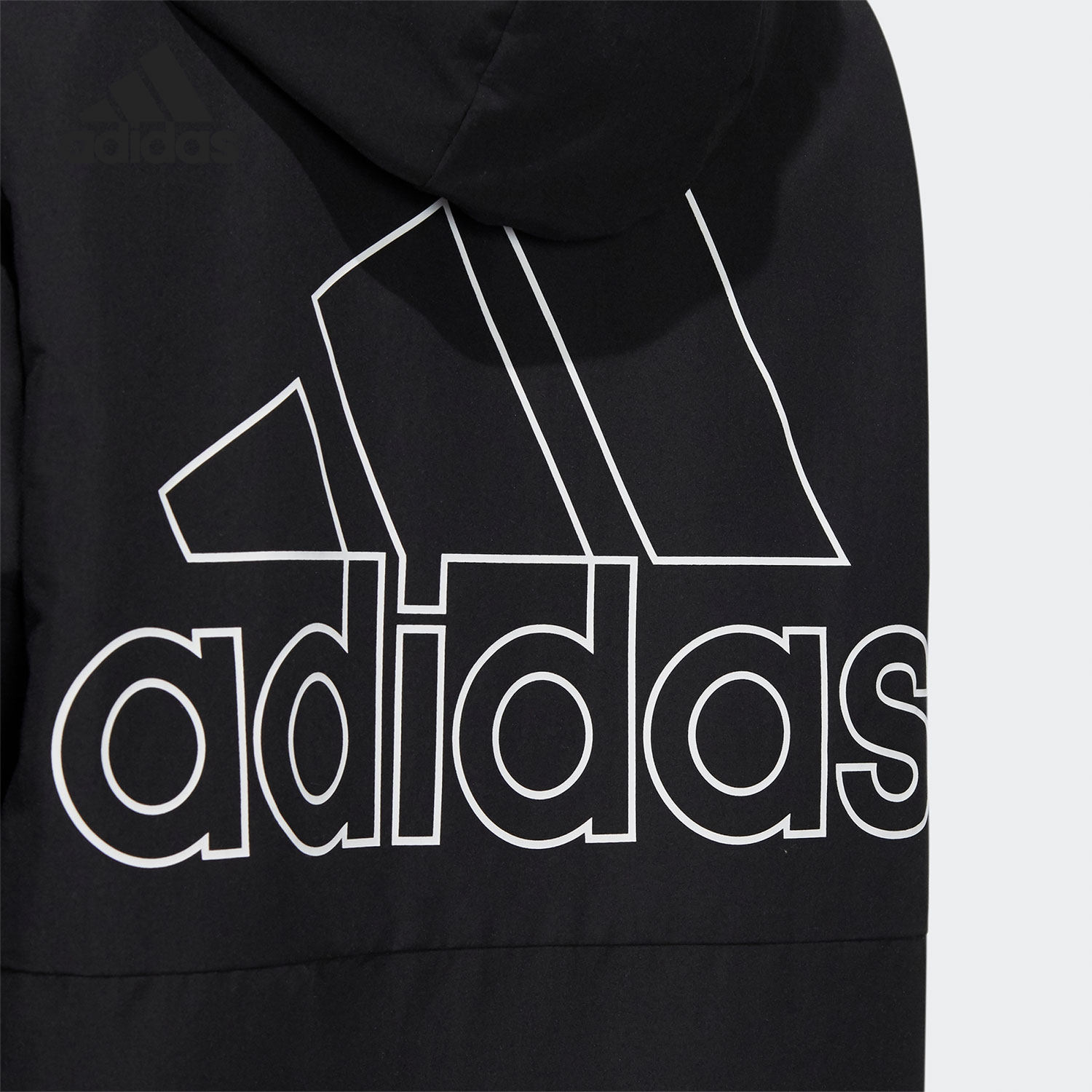 Adidas/阿迪达斯官方正品女子梭织中长款连帽运动风衣外套 HG1849_虎窝淘