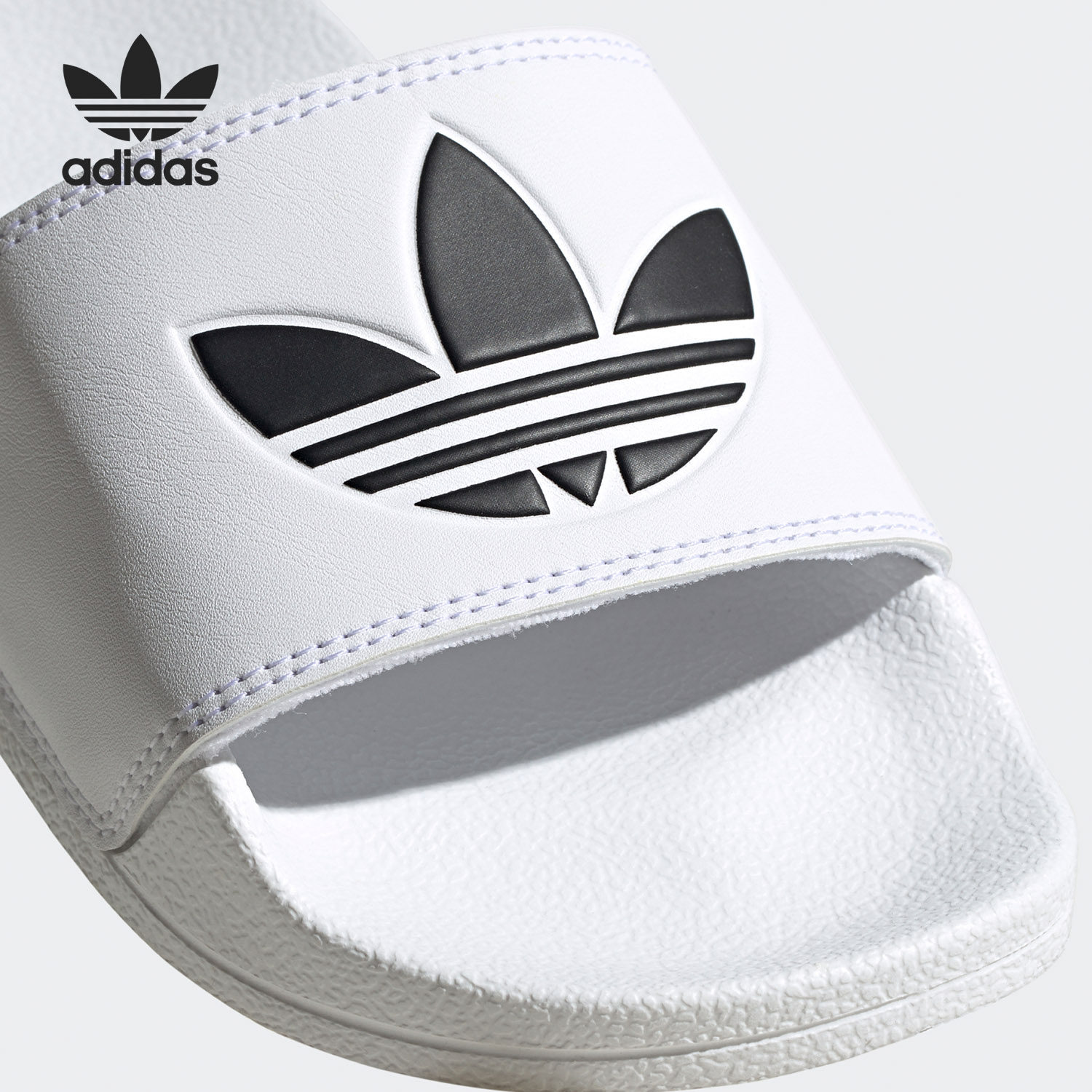 Adidas/阿迪达斯正品三叶草 ADILETTE LITE J大童运动拖鞋 EG8272_虎窝淘