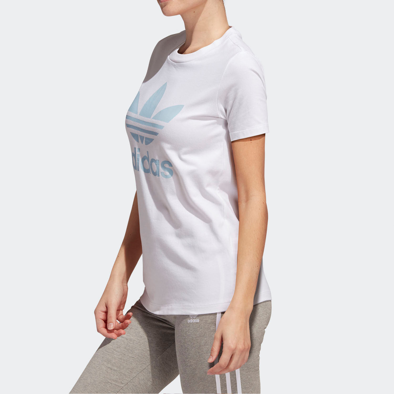 Adidas/阿迪达斯正品三叶草TREFOIL TEE女子运动圆领短袖 FM3293_虎窝淘