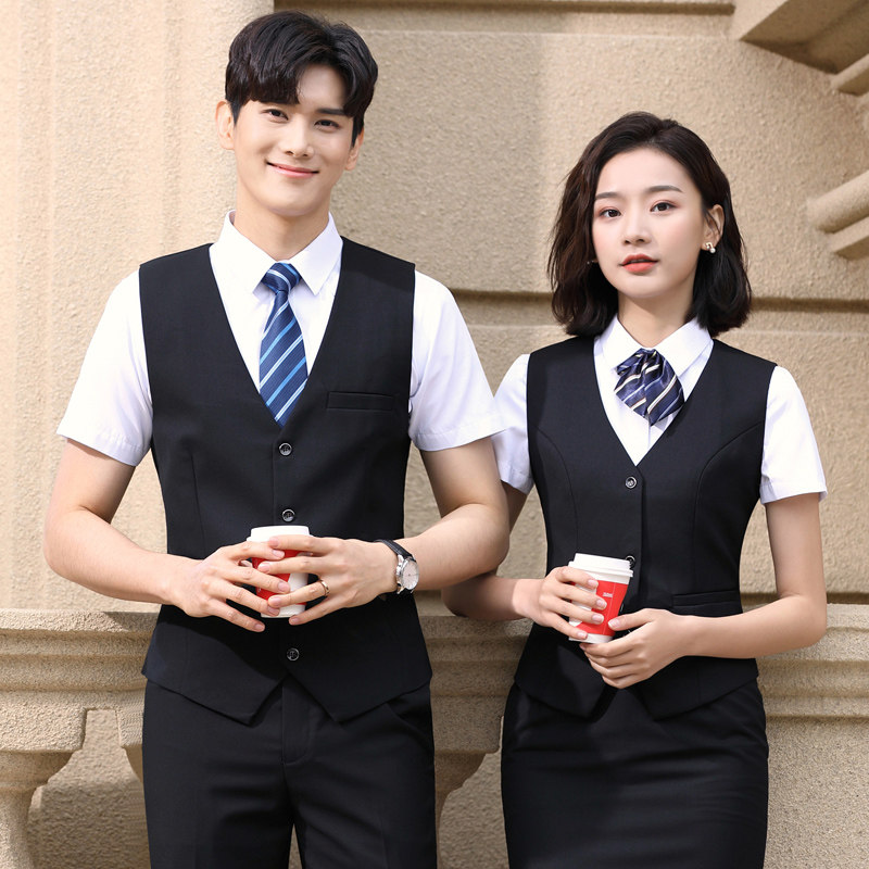 夏季职业西装马夹背心韩版坎肩工装正装西服银行马甲女春夏工作服_虎窝淘