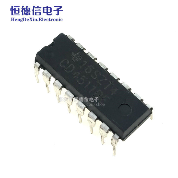 直插 HEF/CD4511BE/HCF4511/BCD码-七段码转换驱动器 DIP-16_虎窝淘