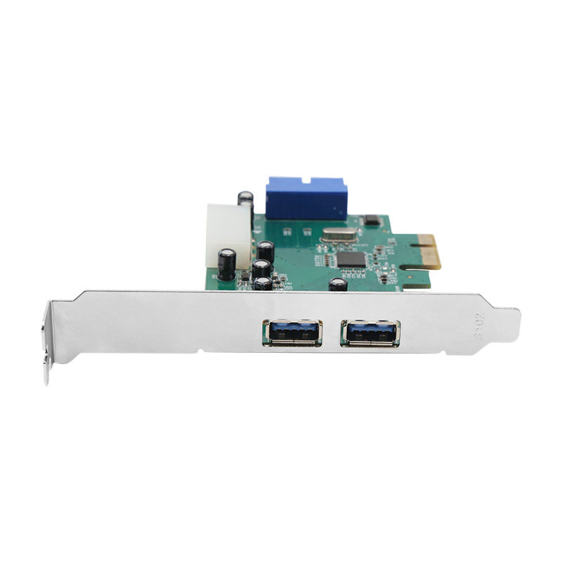 诺可信（NOKOXIN) PCI-E转USB3.0扩展卡双口台式机主机箱内置高速5Gb传输2口USB独立供电支持热插拔_虎窝淘