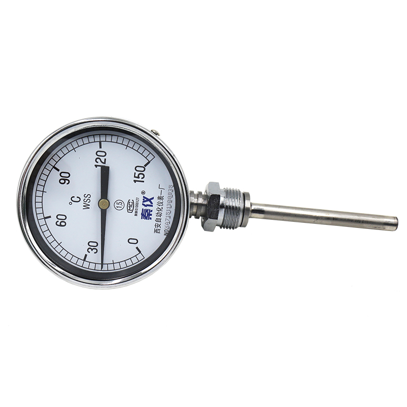 WSS-411径向双金属温度计150度管道锅炉温度表西安自动化仪表一厂_虎窝淘