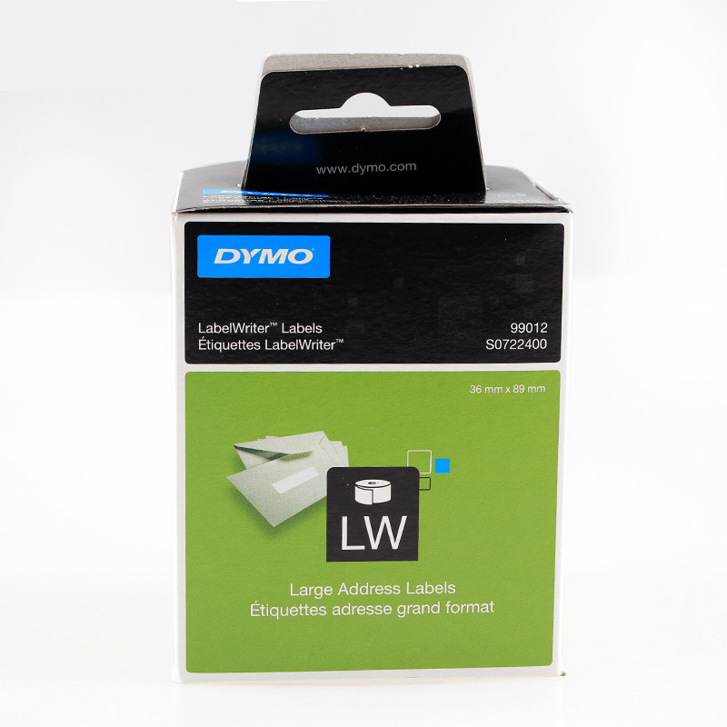 Dymo达美条码打印机标签纸99012不干胶热敏条码打印纸S0722400适用dymo LW450 Turbo条码机89*36mm 520张 ...