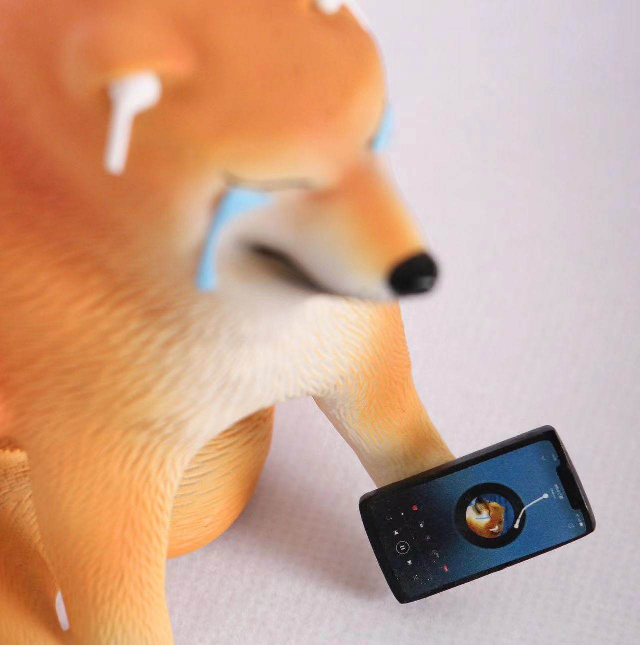 正版原创emo狗cheems沙雕柴犬网抑云哭哭狗 GK雕像_虎窝淘