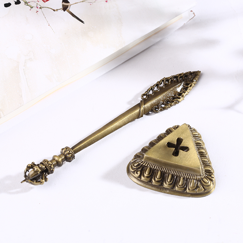 文殊菩萨智慧宝剑藏传密宗护身法器尼泊尔工艺金刚杵佛堂桌面摆件_虎窝淘