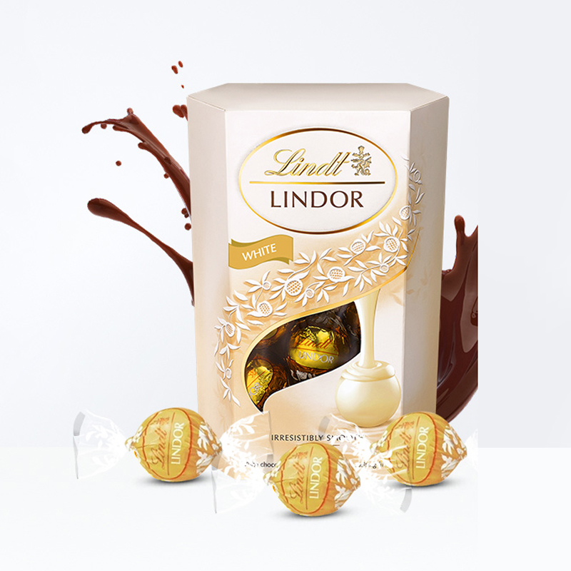 Lindt瑞士莲软心巧克力浓黑牛奶白巧分享装200克巧克力情人节礼物_虎窝淘