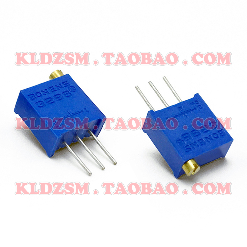 BONENS半固定插件电位器3296 W254小型多圈精密电位计3296W 250K_虎窝淘