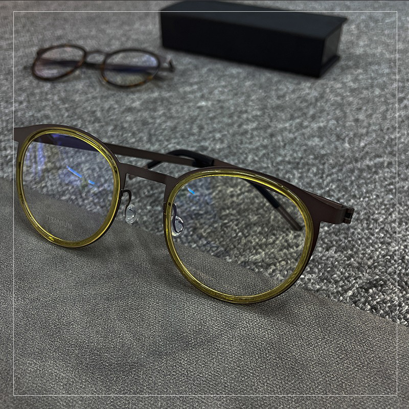 超轻近视眼镜框男士9704姜文同款可配度数复古纯钛眼睛框镜架小脸_虎窝淘