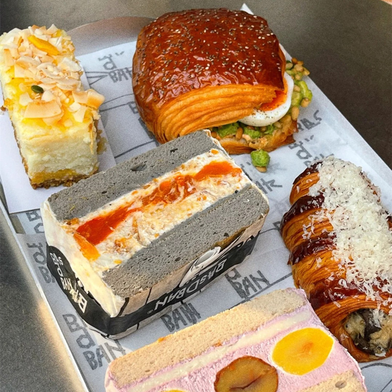 上海代购网红basdban巴适得板黑松露卷榛子可颂拿破仑芒果三明治_虎窝淘