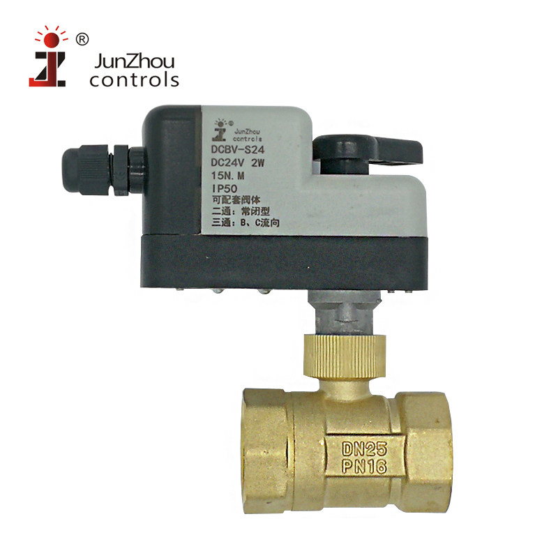 俊州DCBV-S24-31三线一控直流电动球阀手自一体不锈钢DC24V太阳能_虎窝淘