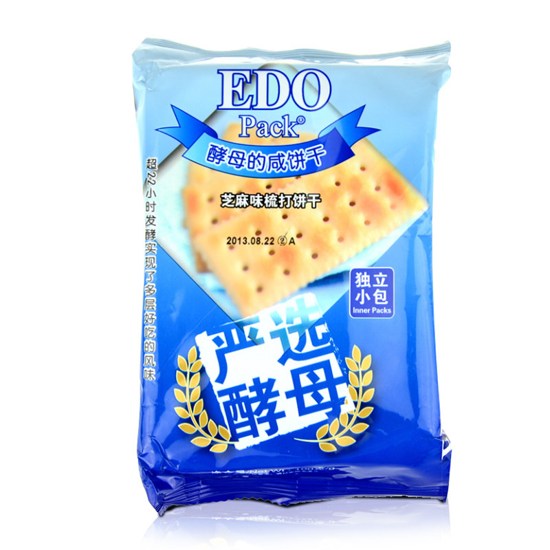 100g香港EDO pack酵母苏打梳打咸饼干海苔芝麻零食小吃满4包包邮_虎窝淘