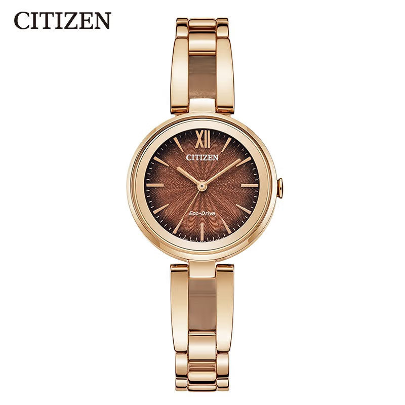 西铁城(CITIZEN)手表光动能镂空表带时尚女表EM0801-85X/0807-89L_虎窝淘