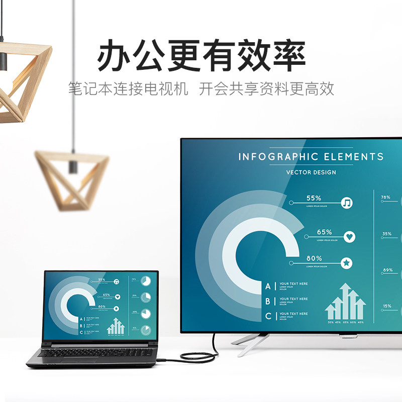 迷你mini高清hdmi线小转大电脑连接便携屏mhdmi显卡与显示器电视_虎窝淘