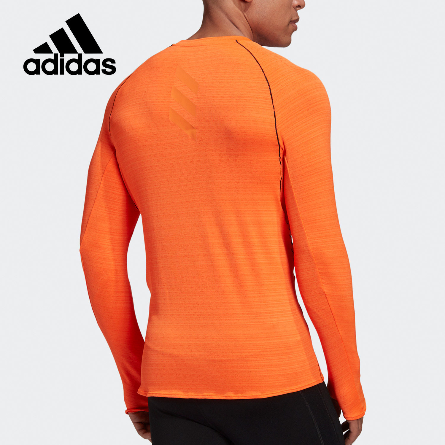 Adidas/阿迪达斯正品 ADI RUNNER LS男子运动圆领长袖T恤 GC6730_虎窝淘