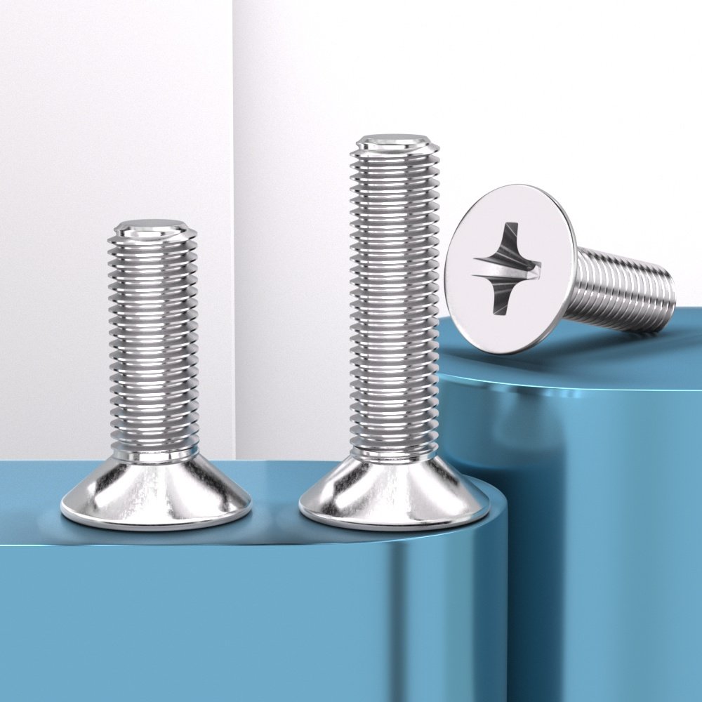 普通不锈钢十字沉头螺丝钉GB819平头螺栓螺杆M2M2.5M3M4M5M6M8_虎窝淘