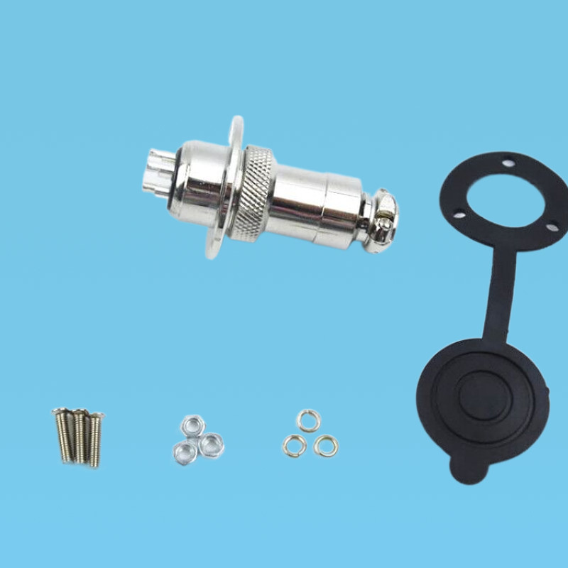 圆形法兰盘DF航空插头插座GX20-23456789针10孔12芯连接器接插件_虎窝淘