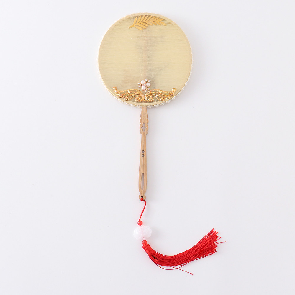 蚕丝扇自制团扇手工DIY材料包框架扇骨配饰半成品科普扇子蚕扇_虎窝淘