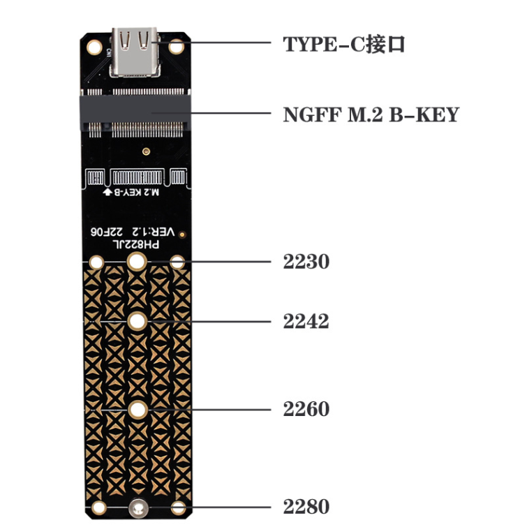 JMS580扩展卡NGFF m.2 Bkey SATA硬盘转接板SSD转USB3.1TYPE-C10G_虎窝淘