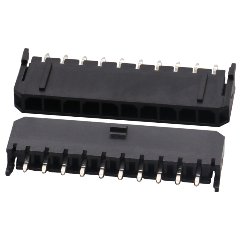 MX3.0接插件3.0mm间距小5557连接器180度直针单排带扣针座插座_虎窝淘