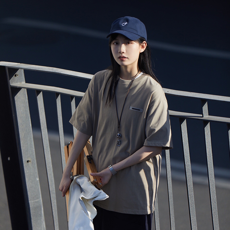 你初恋老王日系潮牌短袖T恤男240g重磅印花ins纯棉半袖复古体恤女_虎窝淘