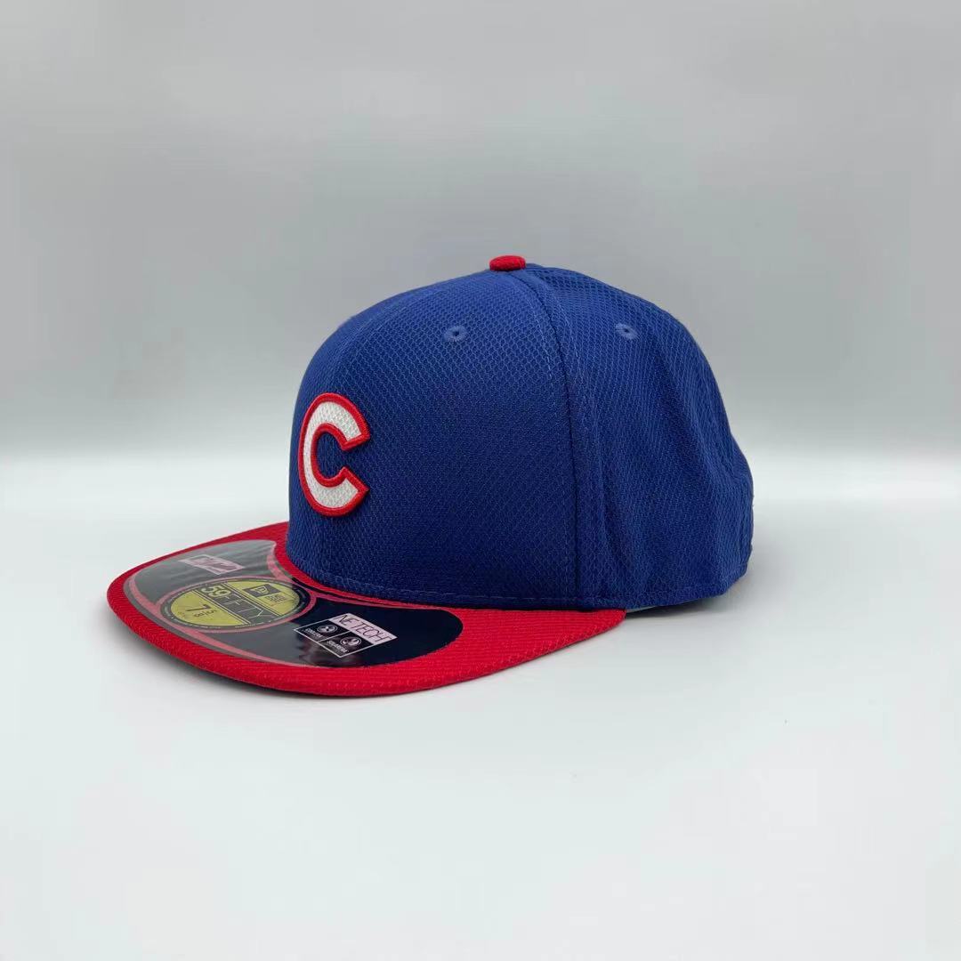 NEWERA正版 ⑦MLB芝加哥小熊队蓝色网眼全封闭口棒球帽平沿帽_虎窝淘