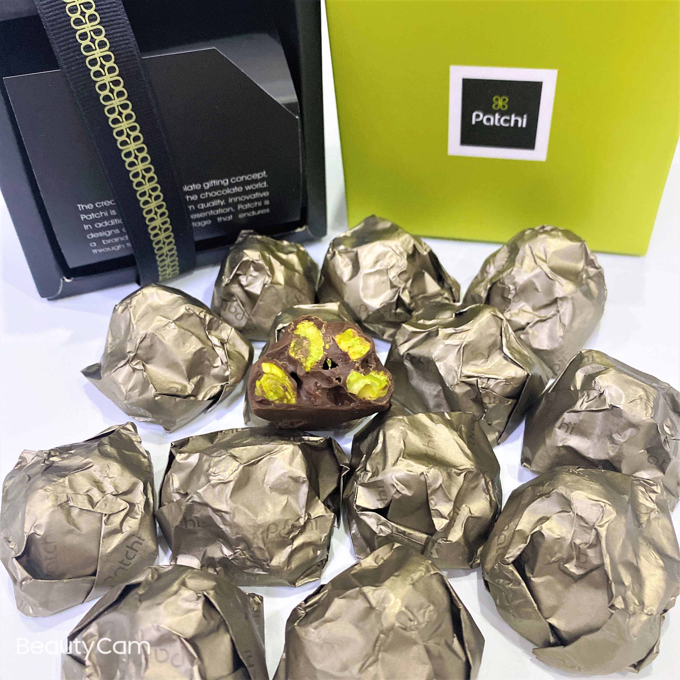 迪拜原装进口Patchi皇室巧克力多颗开心果夹心牛奶巧克力250g_虎窝淘