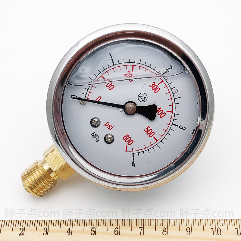 YN-60抗震压力表600psi液压表0-4MPa油压表公制螺纹M14*1.5径向_虎窝淘