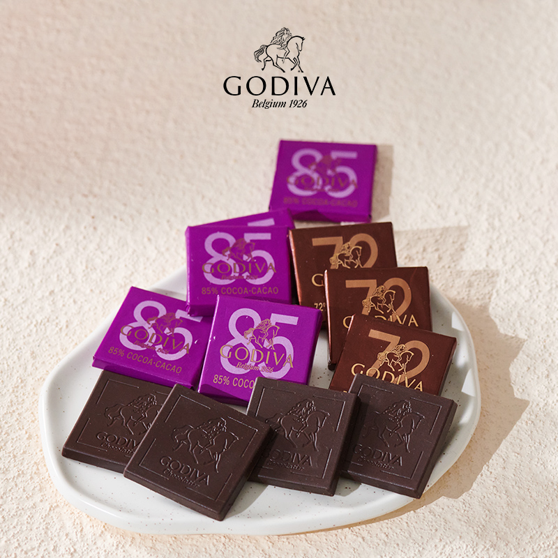 【6件85折】GODIVA歌帝梵片装巧克力4片装比利时进口零食伴手礼物_虎窝淘
