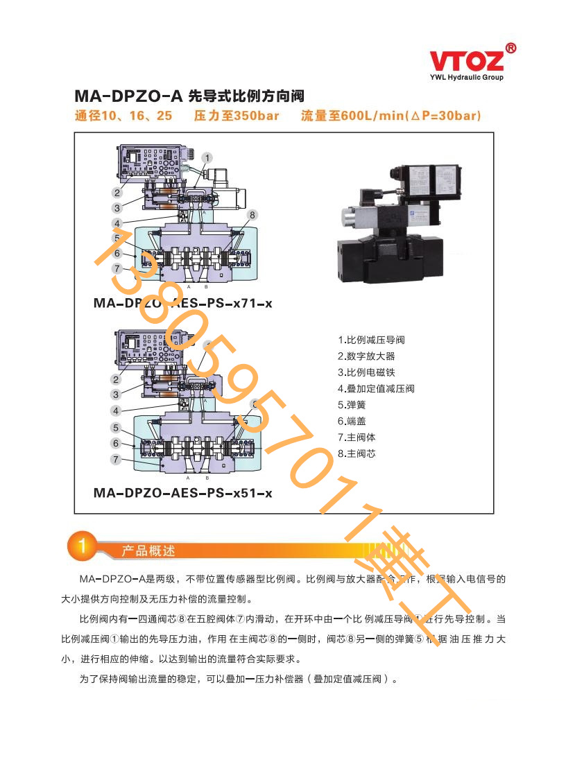 VTOZ比例方向阀MA-DPZO-A-251 DPZO-AES-PS-251 DPZO-A-PS-251_虎窝淘