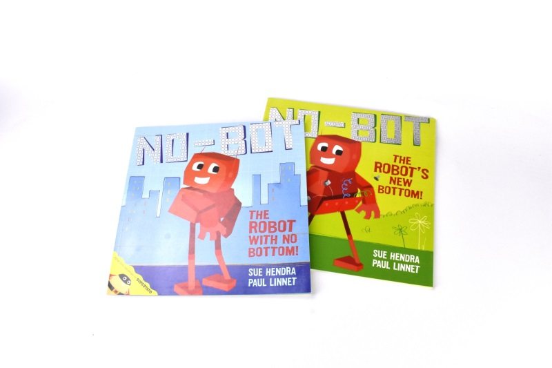 英文原版绘本 No Bot the Robot with No Bottom No Bot the Robot's New Bottom幽默 ...