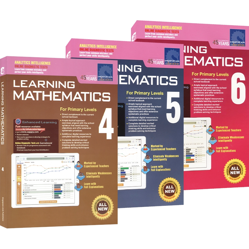 新加坡学习系列数学英文版 SAP Learning Mathematics 4-6年级数学思维启蒙练习册数学建模学习法 10-12岁小学教辅 ...