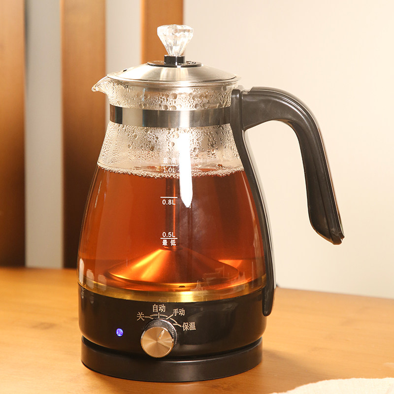 煮茶器全自动家用蒸汽玻璃煮茶壶安化黑茶普洱电热水壶保温蒸茶壶_虎窝淘