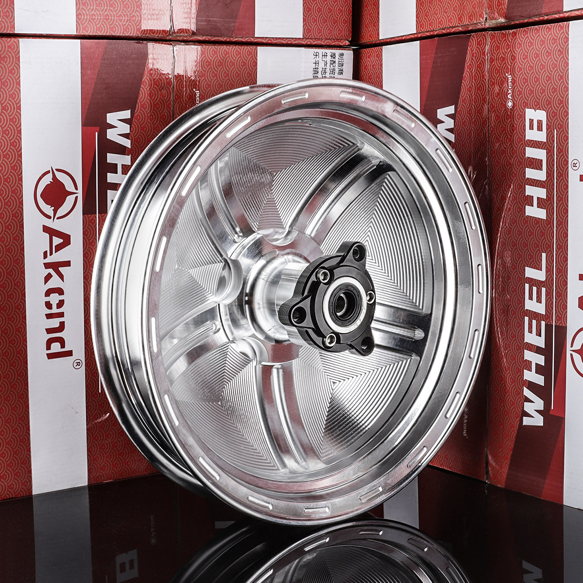 AKCND锅盖轮毂12寸改装九号E200p MK2 E125小牛NQI N1S U2前轮圈_虎窝淘