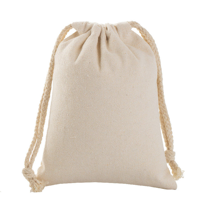 定制logo抽绳袋棉麻细帆布袋礼品袋定做小布袋节日广告束口袋包装_虎窝淘