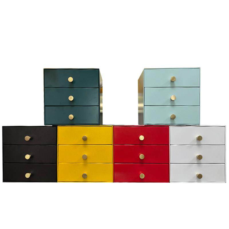 轻奢简约玄关化妆品家用文具桌面金属碳钢铁艺抽屉收纳柜盒储物盒 - 天猫Tmall.com