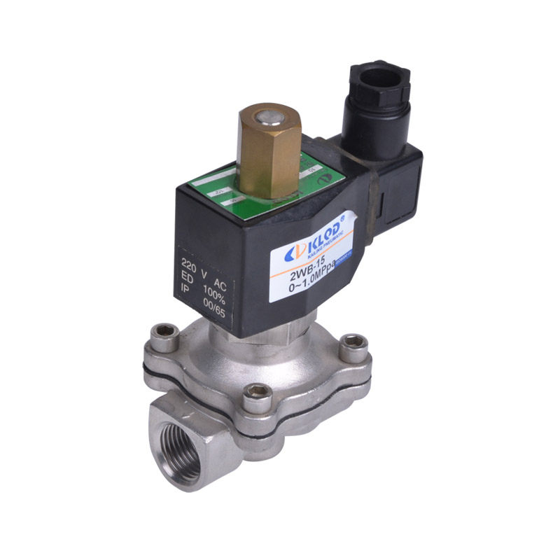 开灵2WB不锈钢刚常开电磁阀 3分 4分 6分 1寸 AC220V DC24V_虎窝淘