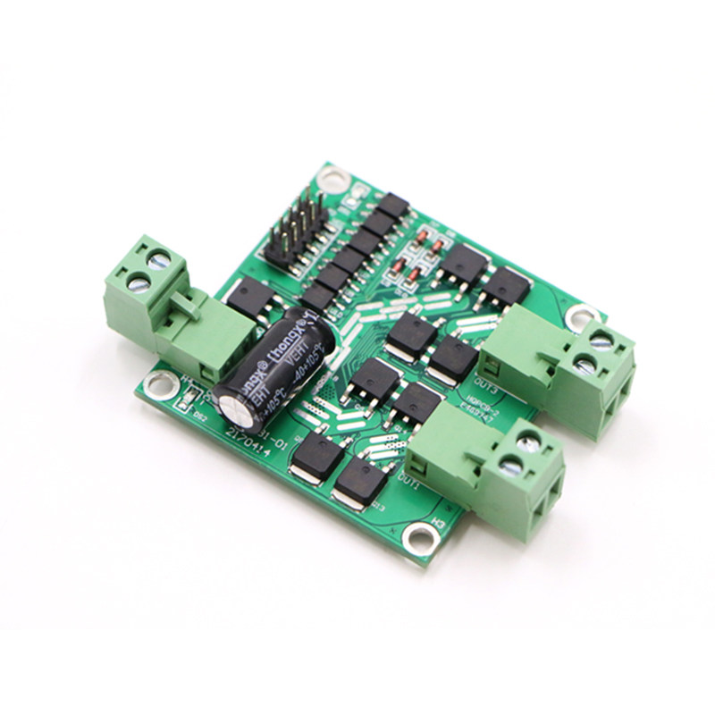 双路直流电机驱动模块板12 24V MOS大电流驱动模块板7A 12A_虎窝淘