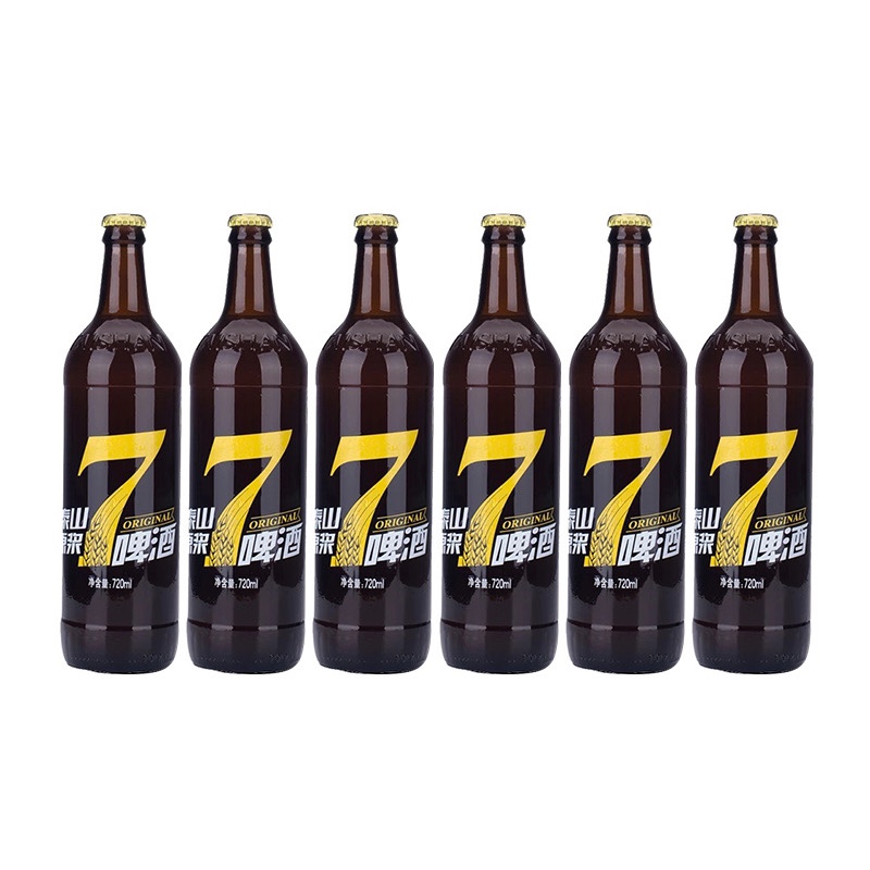 【厂家授权】泰山原浆啤酒7天鲜精酿720ml 4/6瓶整箱德国工艺_虎窝淘