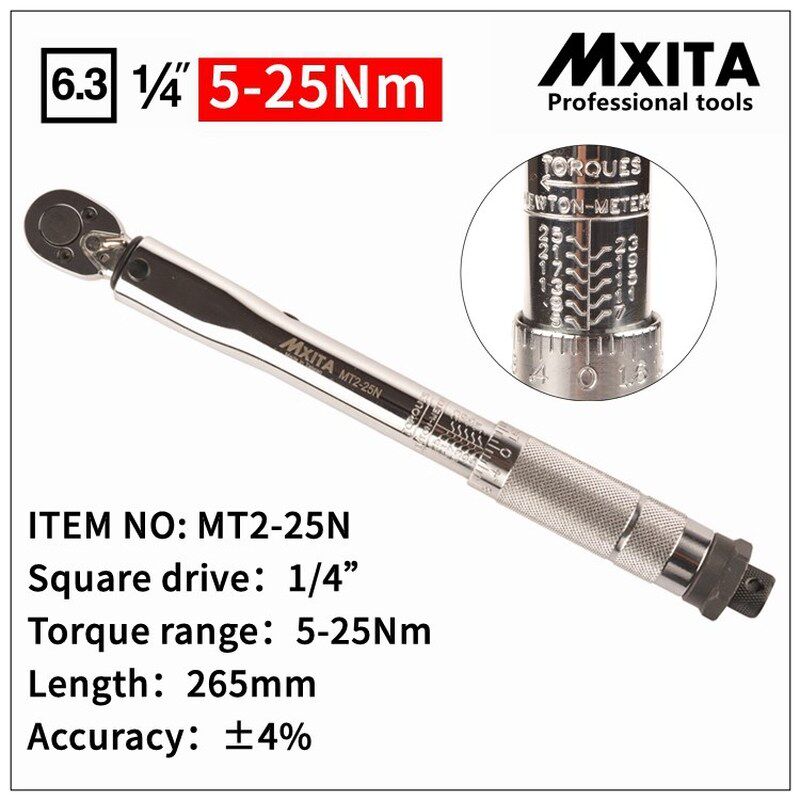 MXITA 1/4inch 1 25NM Click Adjustable Torque Wrench Bicycle_虎窝淘