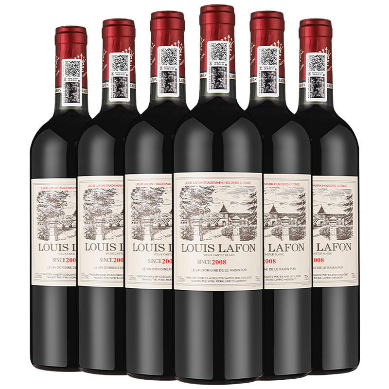 2008路易拉菲LOUIS LAFON法国进口红酒整箱6支礼盒装干红葡萄酒_虎窝淘
