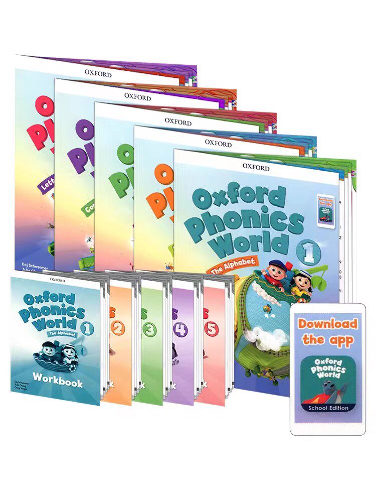 新版牛津自然拼读教材 Oxford Phonics World 1 2 3 4 5级别牛津拼读世界全套零基础发音幼少儿英语自然拼读 ...
