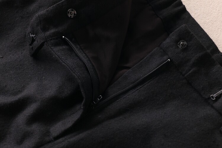 日本单显瘦春宽松阔腿裤女黑色胖mm七分直筒休闲裤子 A758_虎窝淘