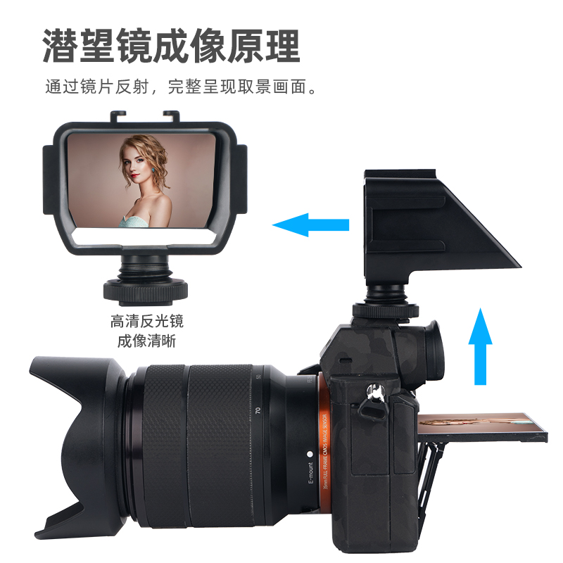相机翻转镜索尼微单A6500 A6300 A6000自拍翻转屏反光镜单反相机A7M3 A7R4佳能尼康松下通用vlog热靴拓展配件_虎窝淘