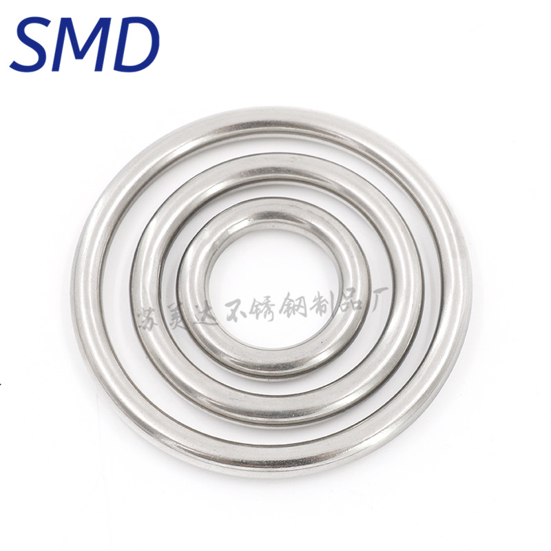 304不锈钢无痕圆环圆圈O型环吊环实心无缝钢环吊床瑜伽连接环钢圈_虎窝淘