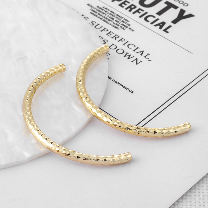 14k包金配件切面半圈手镯弯管3mm*48保色配件diy手工材料半圆_虎窝淘