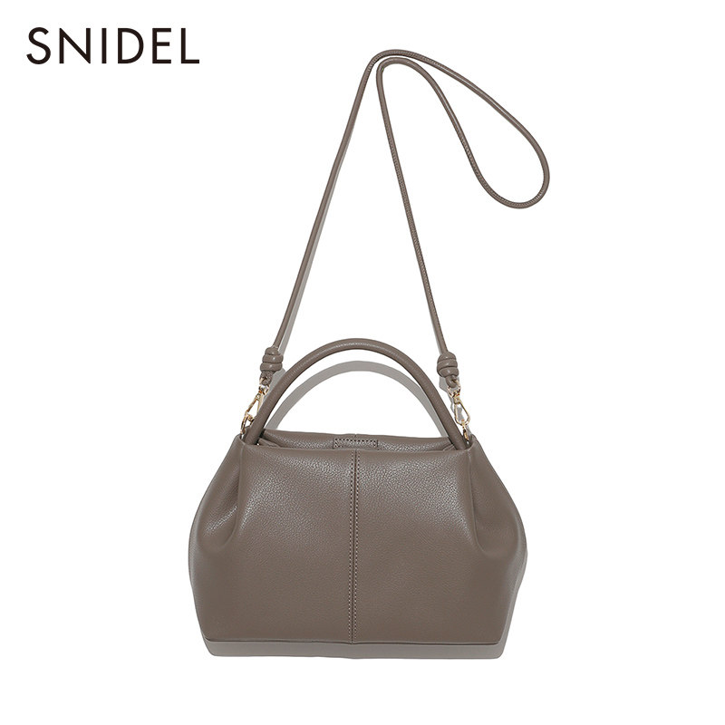 SNIDEL秋冬时尚精致纯色扭结打褶单肩手提包SWGB214608_虎窝淘