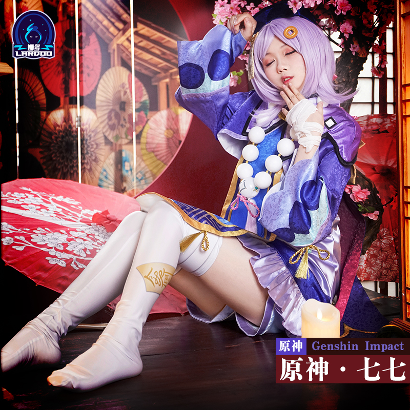 娜多现货原神cos七七小僵尸cosplay服装动漫游戏可爱全套女鞋子_虎窝淘